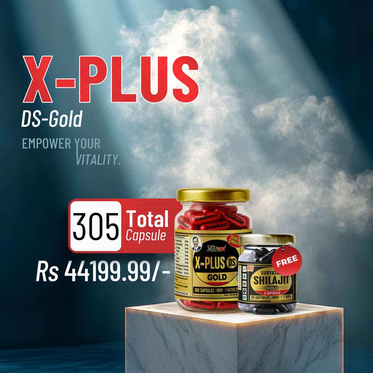 Vaidban X-Plus DS Gold – Double Strength Formula for Vitality & Wellne