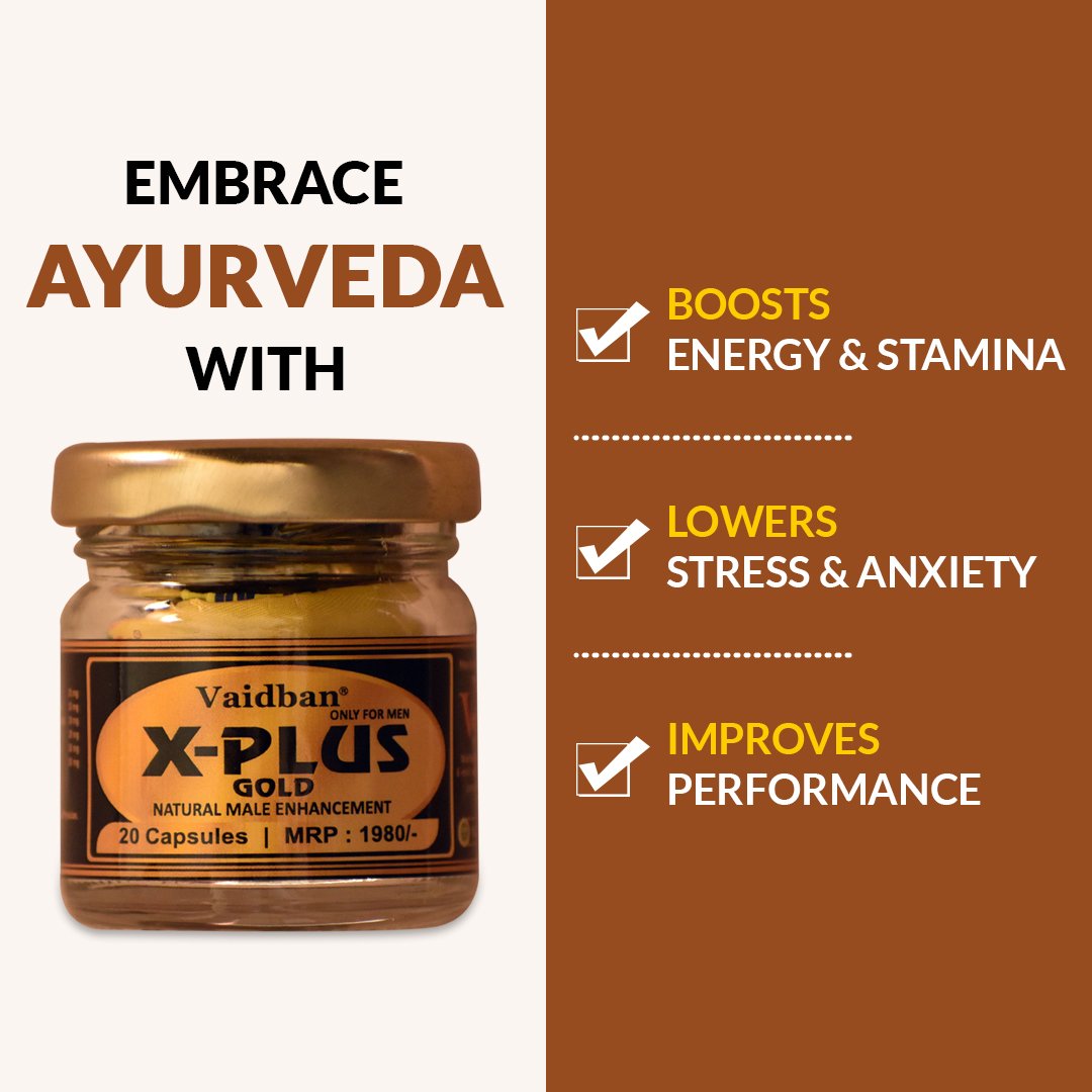 X Plus Gold Capsule For Men to enhance vitality, stamina, and holistic