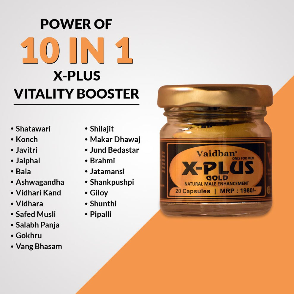X Plus Gold Capsule For Men to enhance vitality, stamina, and holistic