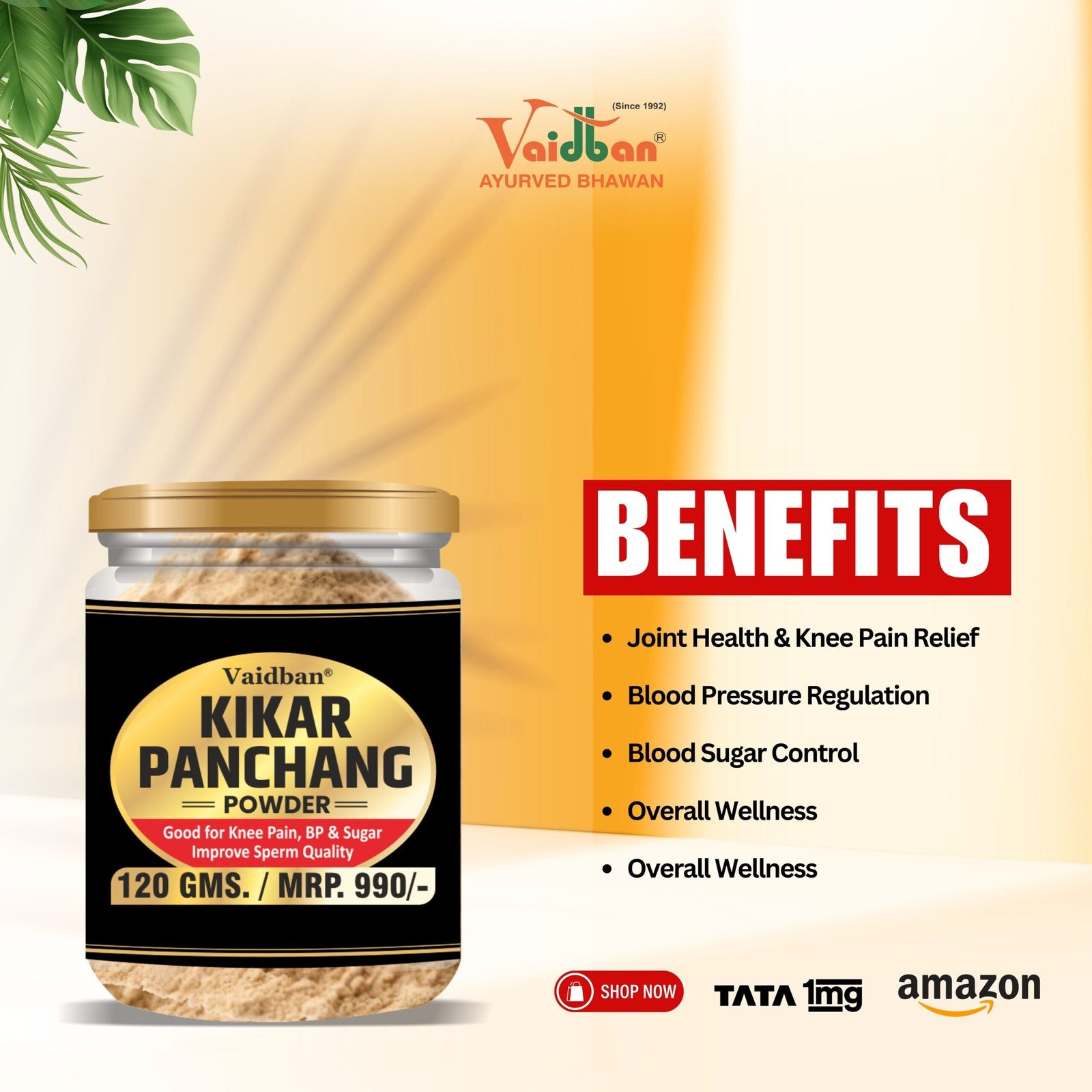 Vaidban KIKAR PANCHANG POWDER | 120 Gm